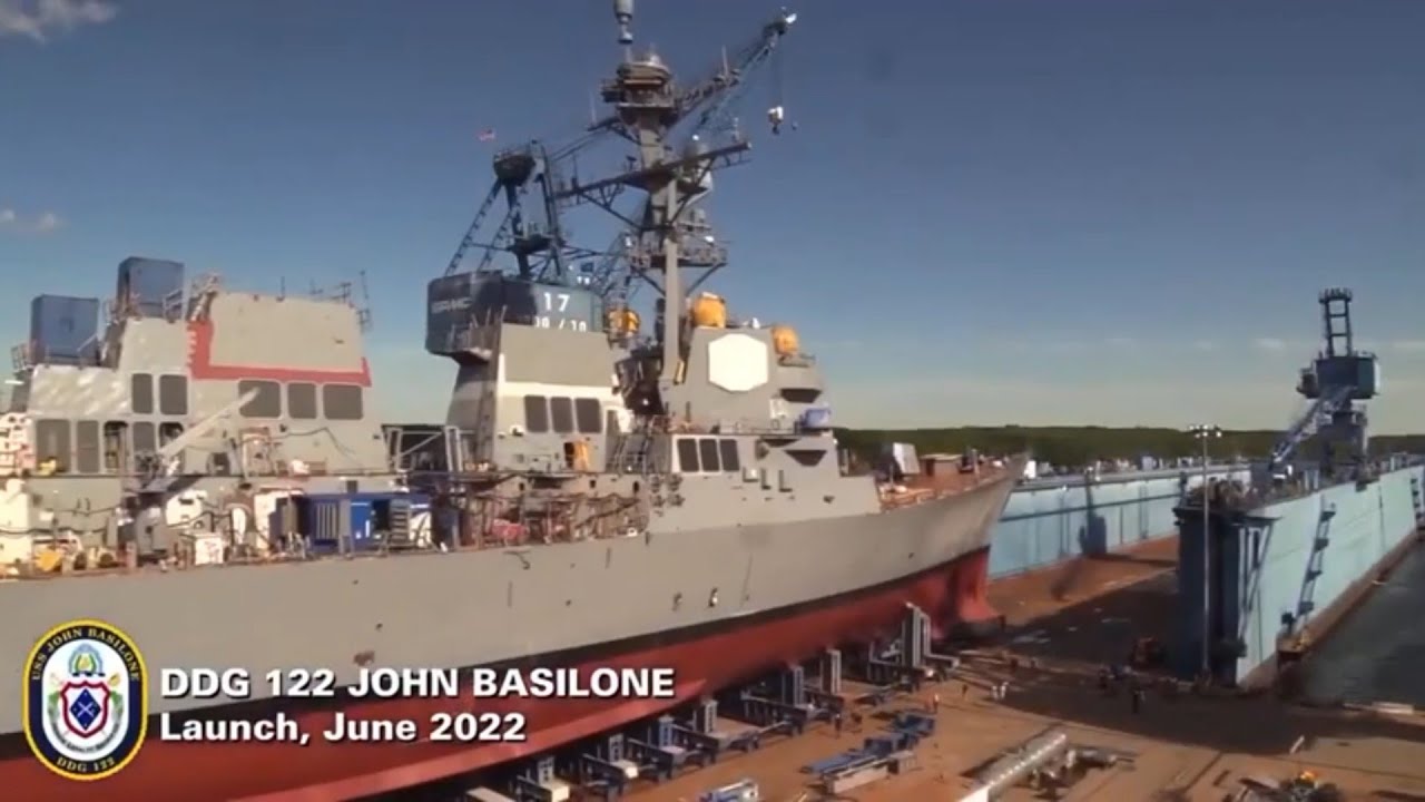 U.S Navy launches USS John Basilone (DDG 122) | 72nd Arleigh Burk ...