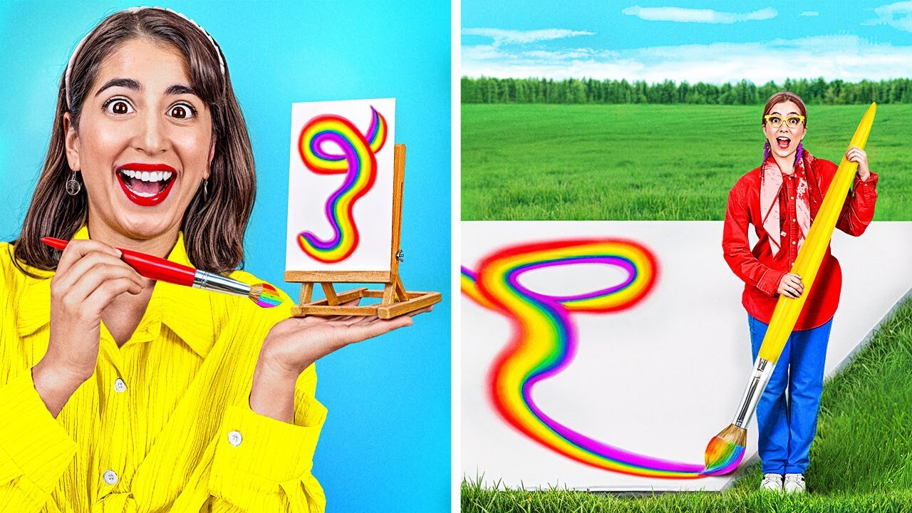 123 GO! Défi artistique géant vs minuscule ! Maîtrisez vos compétences ...