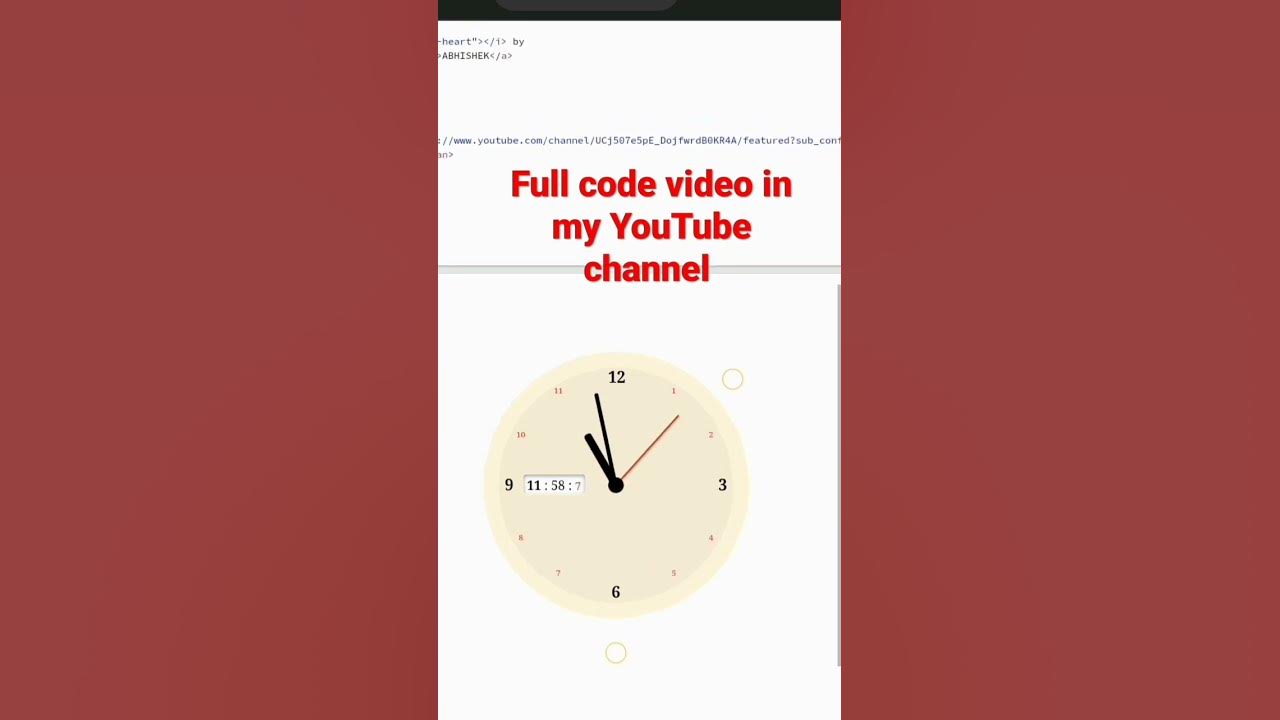 Simple Javascript Clock ⏰ Codeshort Coding Code Css Html Shorts Javascript 👍 Youtube