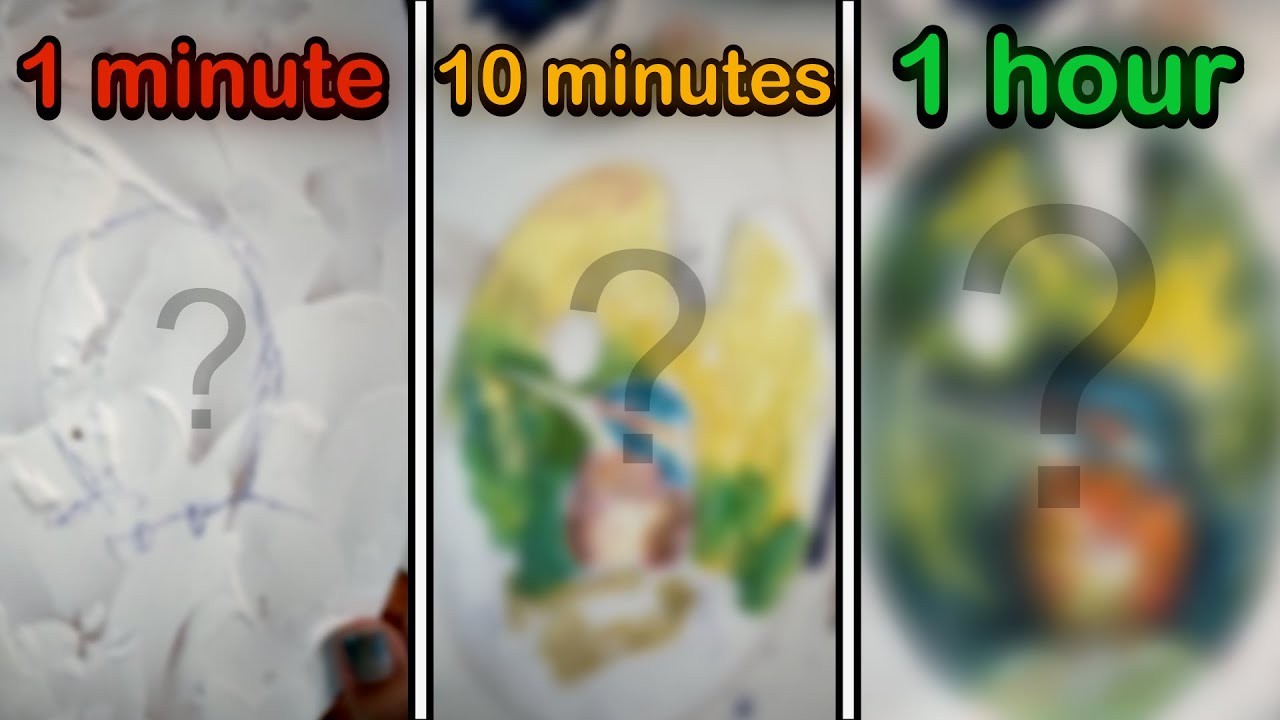 1 Minute vs 10 Minute vs 1 Hour Art Challenge! Studio Log #59 - YouTube