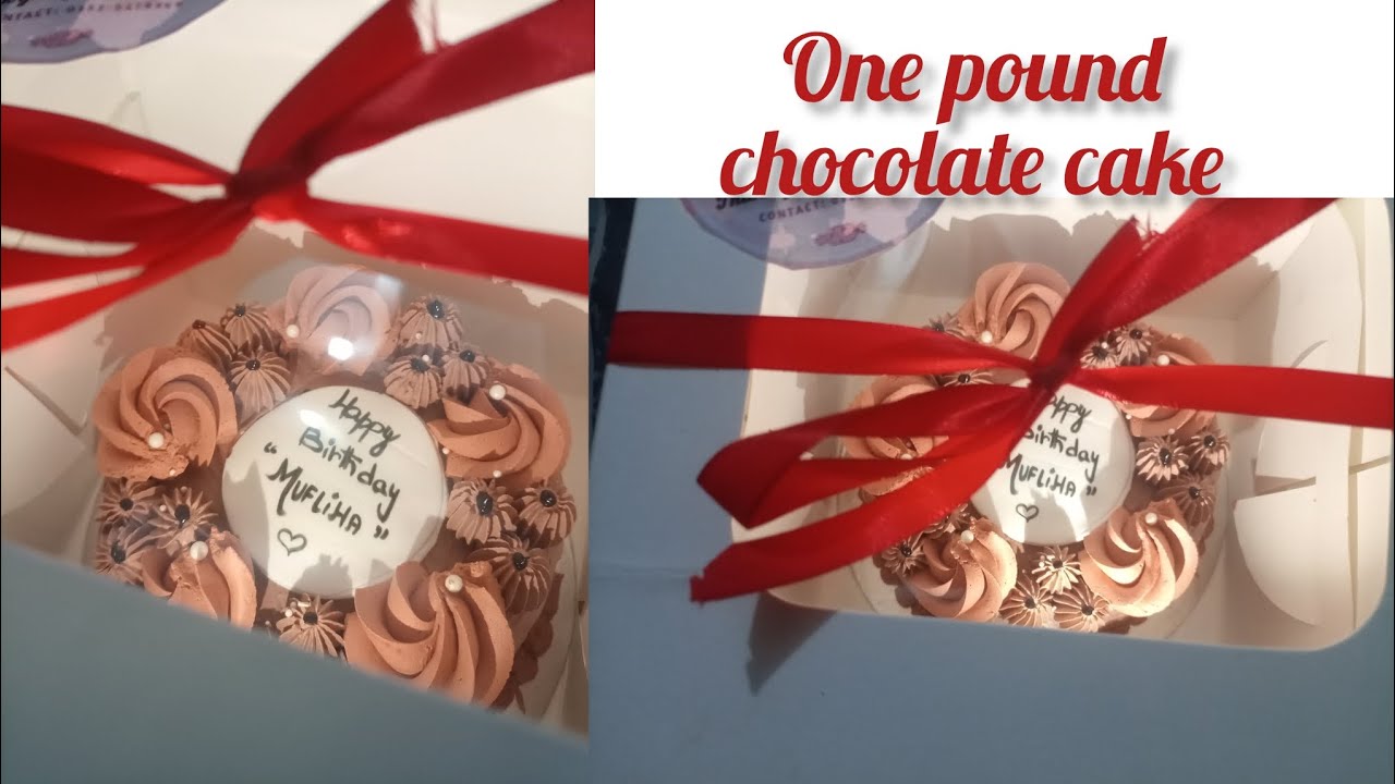 one pound chocolate cake| order done | for more details 👇🏻 - YouTube
