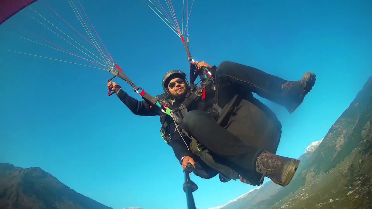 Paragliding At Manali, India - YouTube
