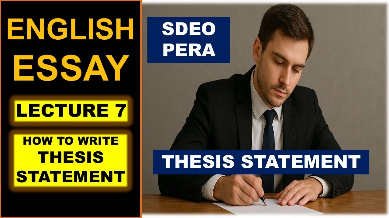 English Essay | How to Write Thesis Statement | Lecture 7 | One Paper ...