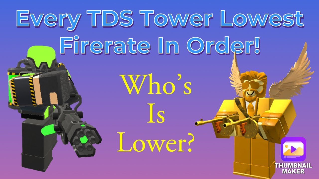 [Frost Invasion] Every TDS Tower Lowest Firerate In Order | Roblox ...