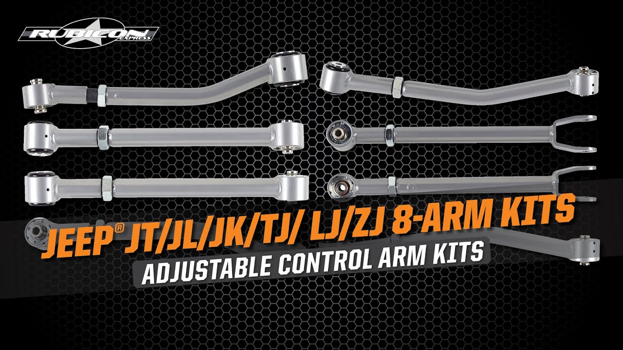 Rubicon Express COMPLETE 8 ARM ADJUSTABLE KITS - YouTube