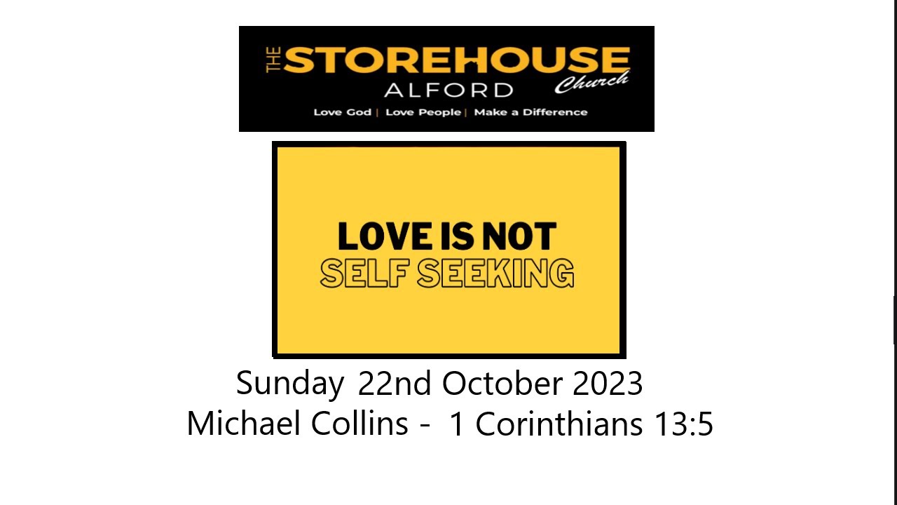 The Storehouse Church Alford preach on 22nd October 2023 by Michael on ...