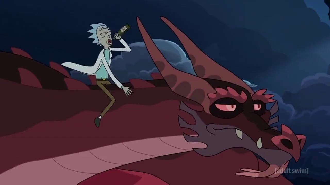 Rick getting Stoned with the Dragon Rick and Morty - YouTube