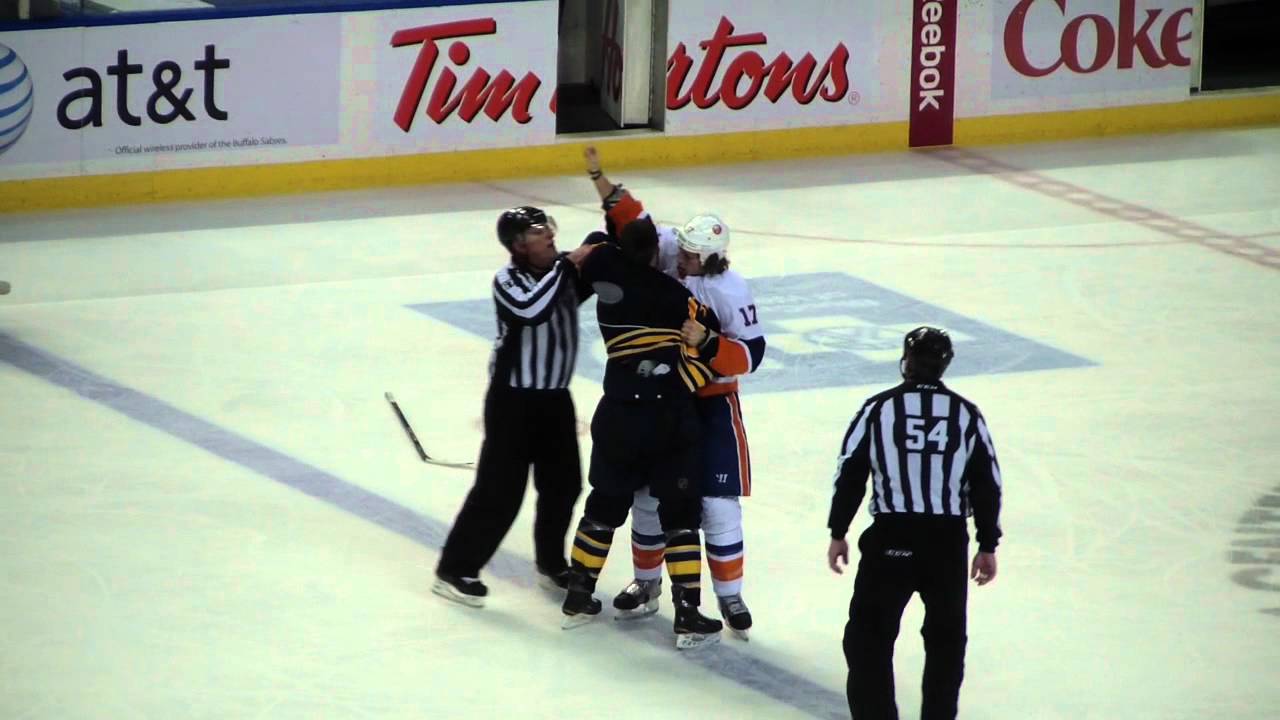 Buffalo Sabres/NY Islanders fight - YouTube