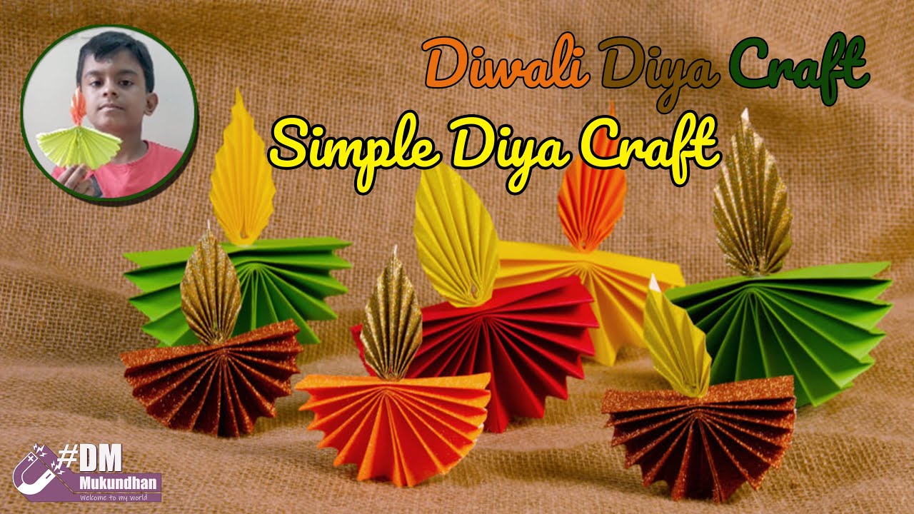 Paper Diya Craft | Origami Diya | Diwali Decoration Ideas At Home | D.M ...