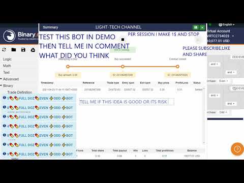 FULL DOZ EVEN & ODD BOT💊💲💊BINARY.COM (USE IT FOR HIT AND RUN) TRY IT💲FREE DOWNLOAD💲
