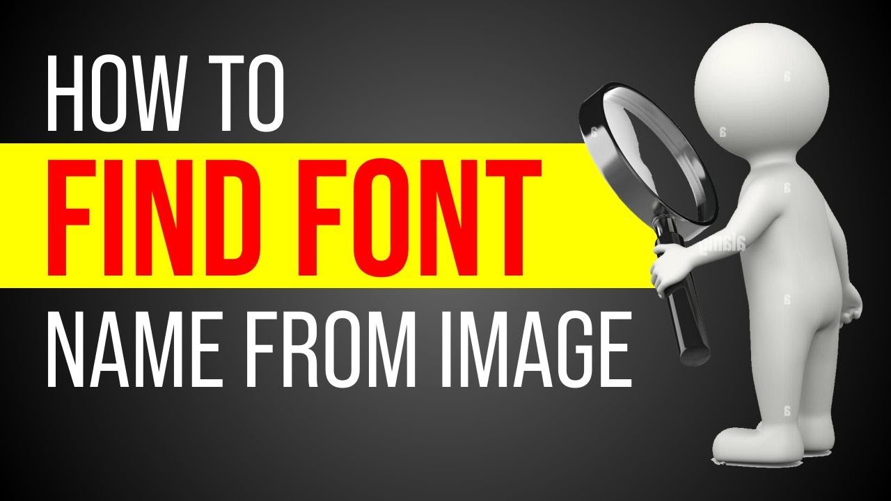 How to Find font name from an Image | Trace font from an Image - YouTube