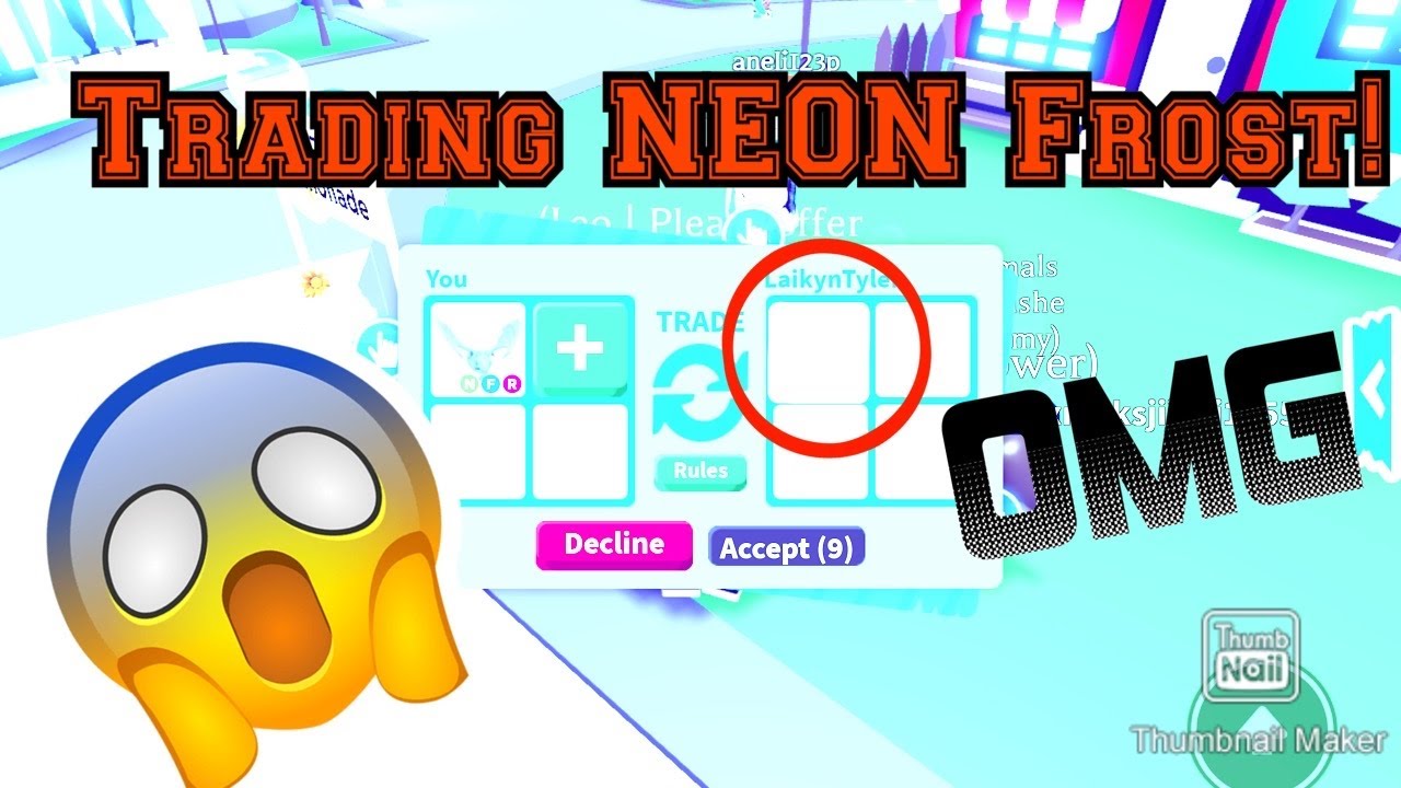 ROBLOX Adopt Me l Seeing What People Trade For Neon Frost! - YouTube