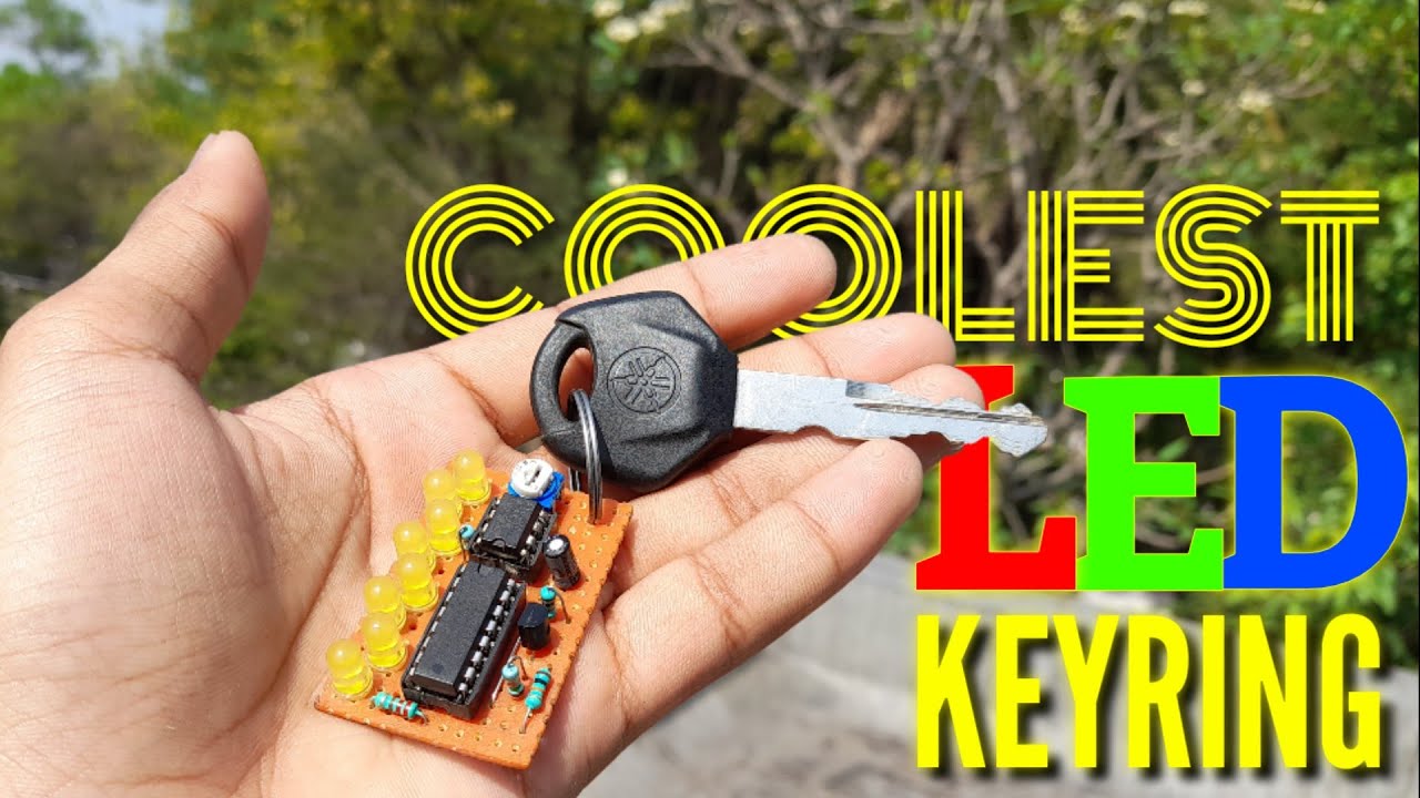 LED KEYRING || coolest key ring using NE 555 & IC 74HC595 || DIY CHASER ...