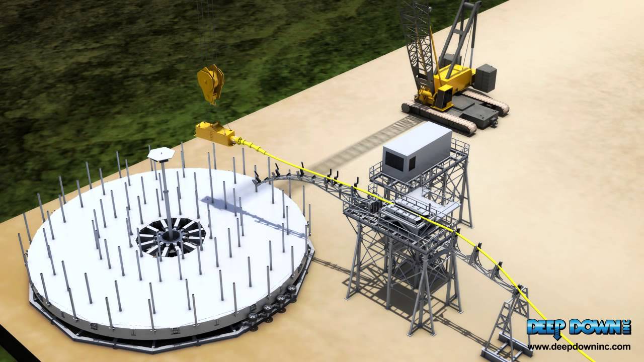 Unload Umbilical From Vessel Onto DDI 4,500 MT Carousel - YouTube