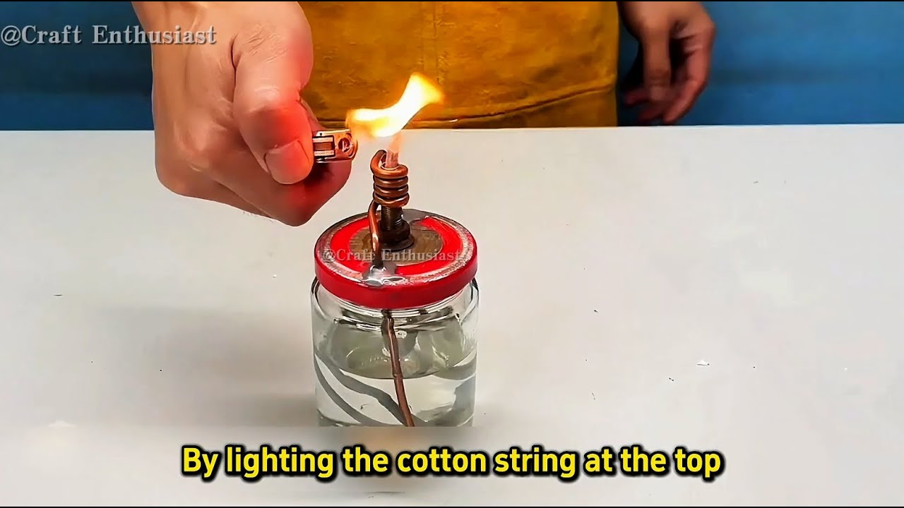Making a Mini Stove from a Glass Bottle – Heats and Lights, It’s ...