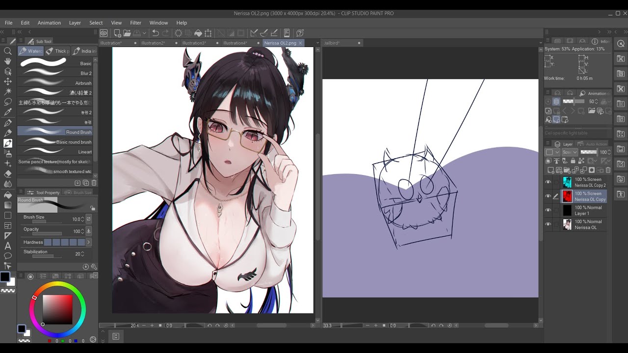 [ ART STREAM ] Training Arc #13 - OL Nerissa Illustration Part 2 - YouTube