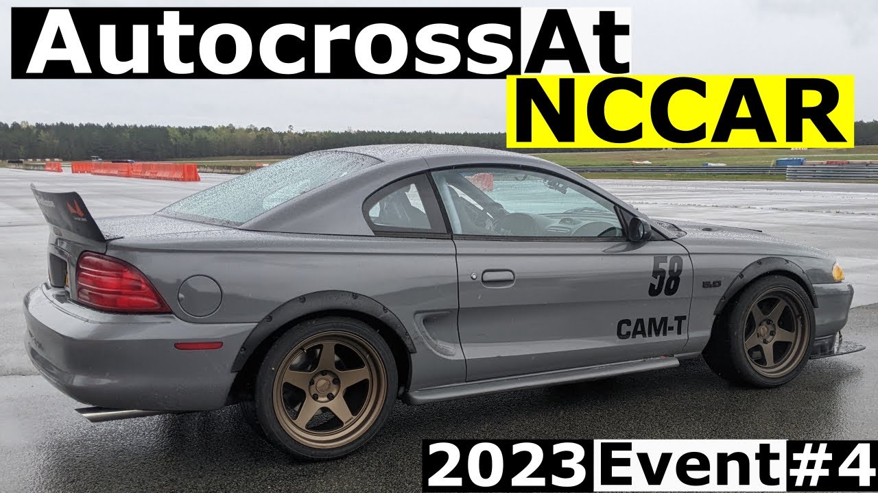 Autocross on NCCAR Track - CAM-T SN95 Mustang - 2023 Event #4 - YouTube