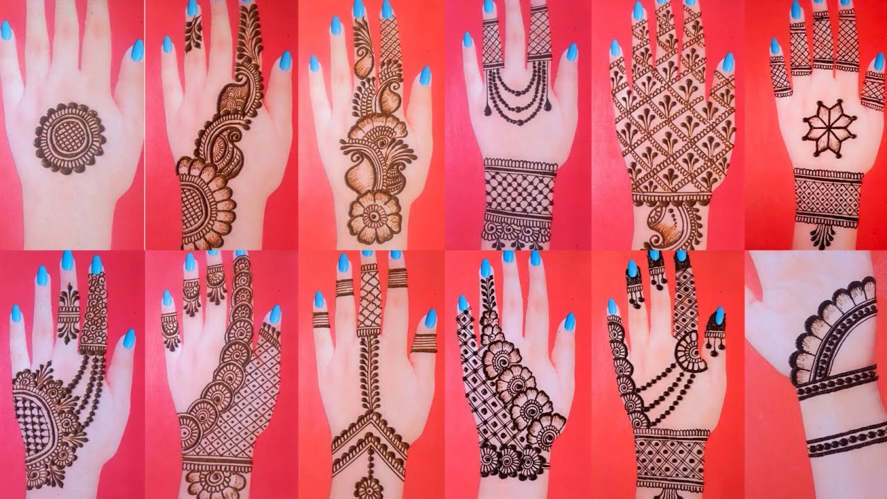 easy latest mehndi designs back side | mehandi ka design | mehndi ...