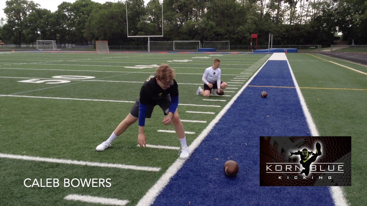 Caleb Bowers | Kornblue Kicking Camps - YouTube