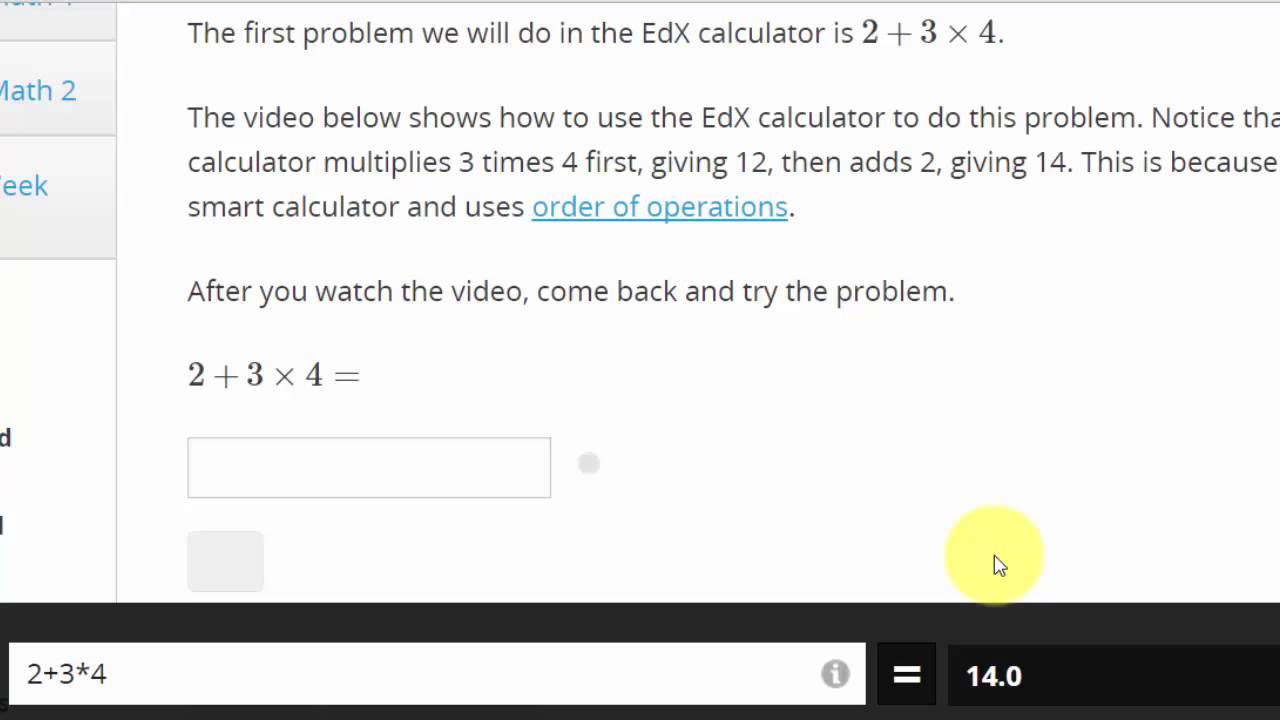 EdX Calculator Tutorial 1 - YouTube