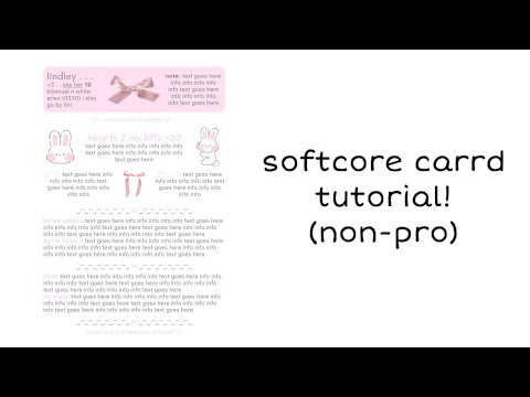 tutorial on this softcore non-pro carrd! - © owner - YouTube