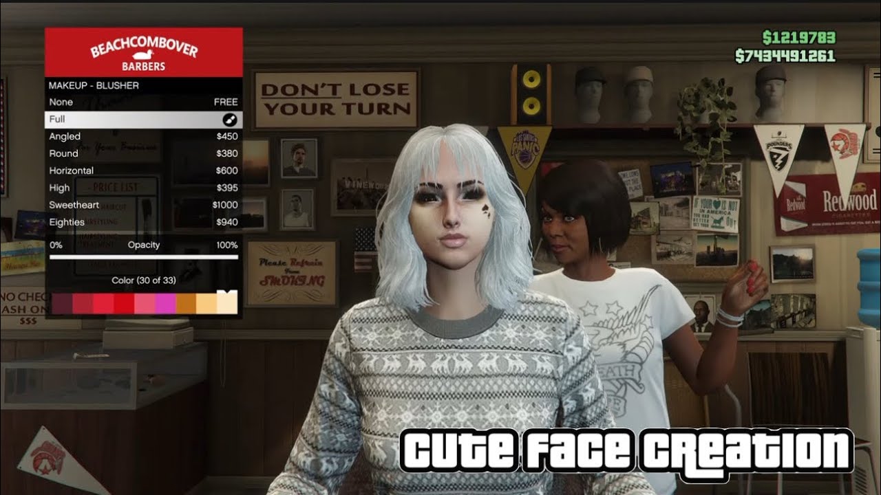 GTA 5 ONLINE Cute Female Face Creation 🌷 - YouTube