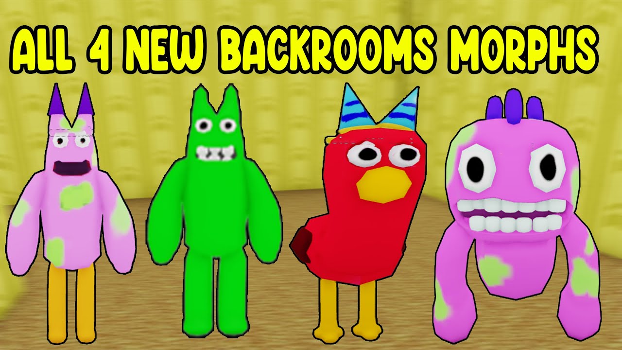 UPDATE - How to Find ALL 4 NEW BACKROOMS MORPHS in Find The Backrooms ...