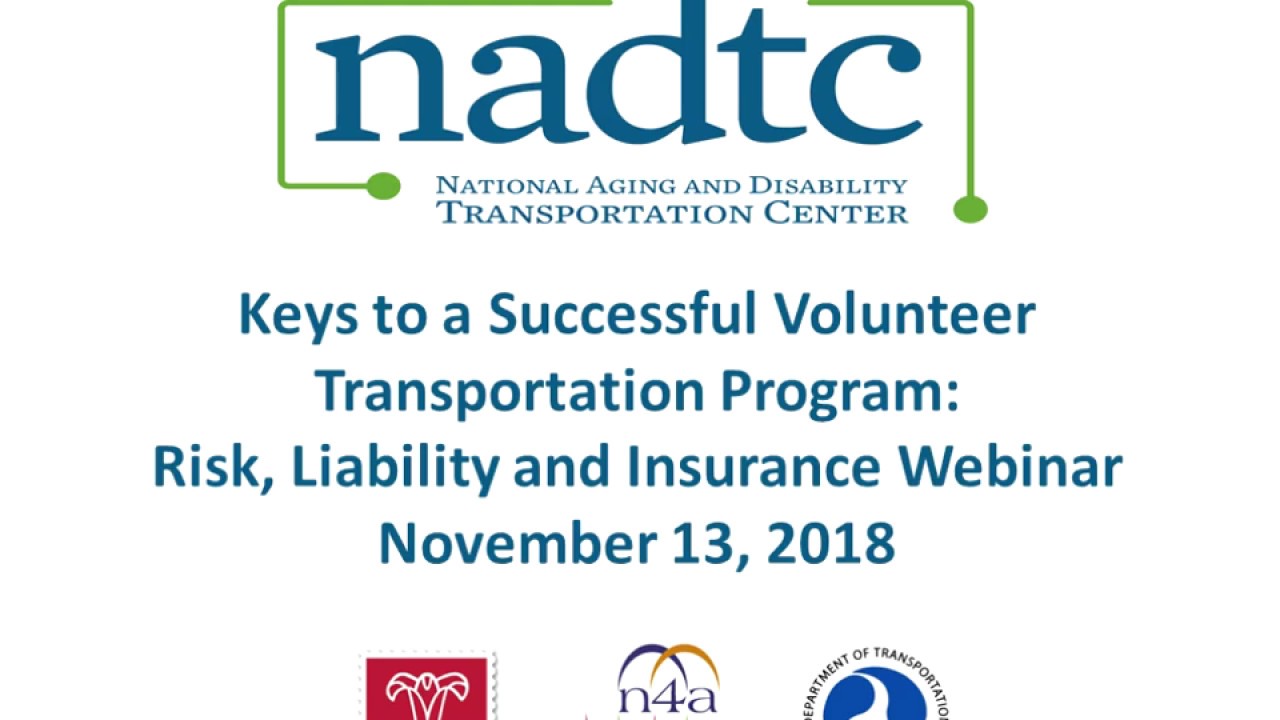 NADTC Volunteer Transportation Webinar - November 13, 2018 - YouTube