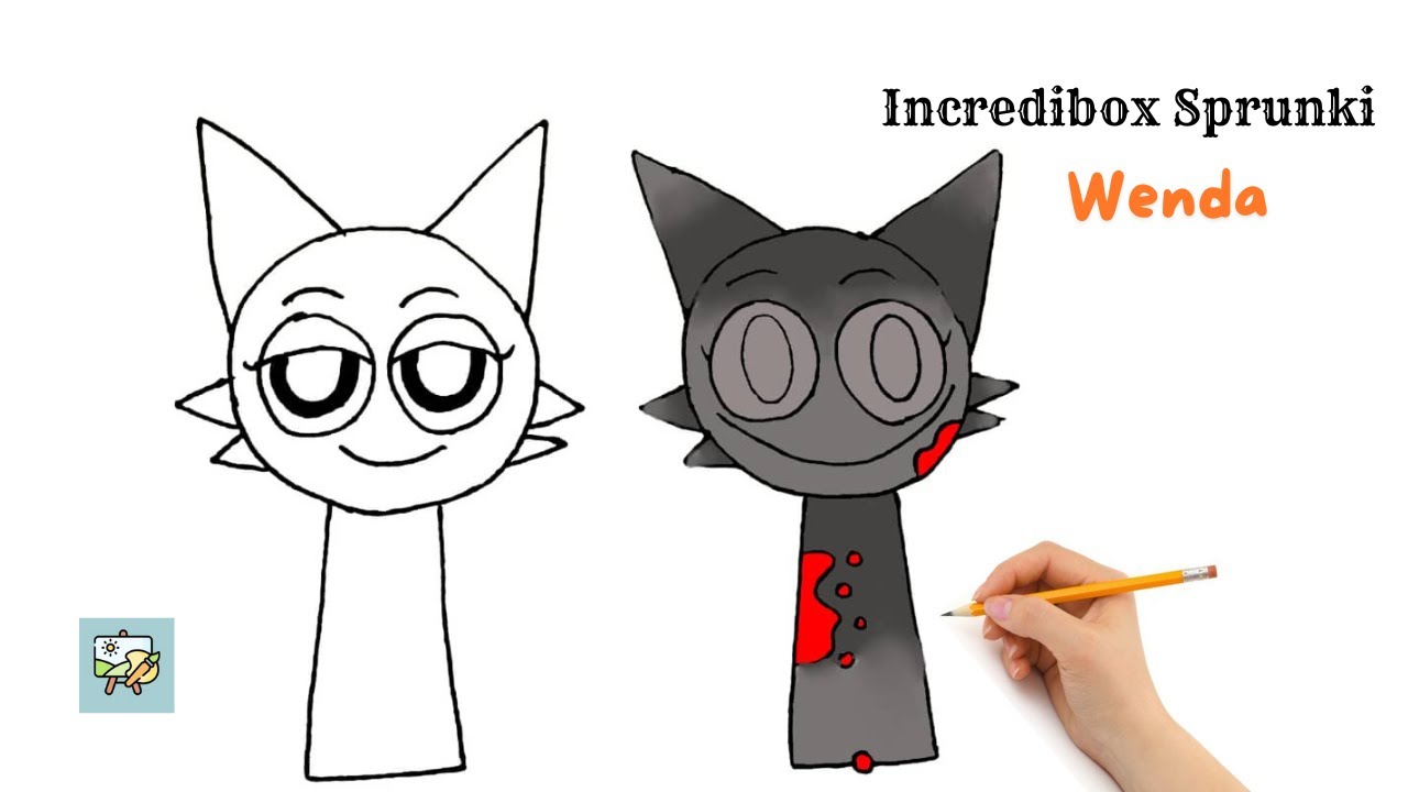 how to Draw Wenda & Wenda Horror version | from Sprunki Incredibox ...