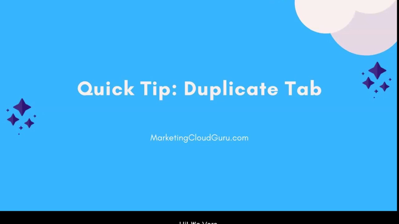 Quick Tip: Duplicate Tab - YouTube