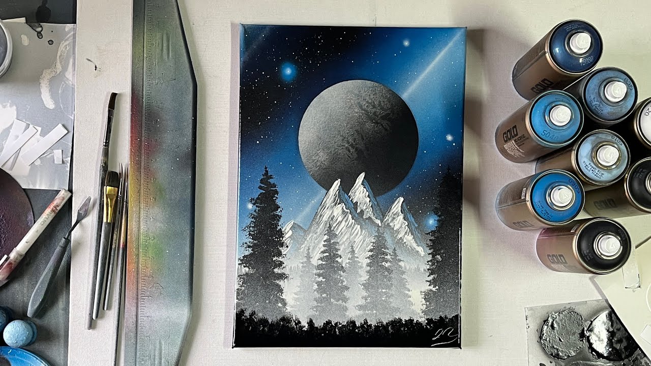 Blue Flash - Painting tutorial with Spray Paint - YouTube