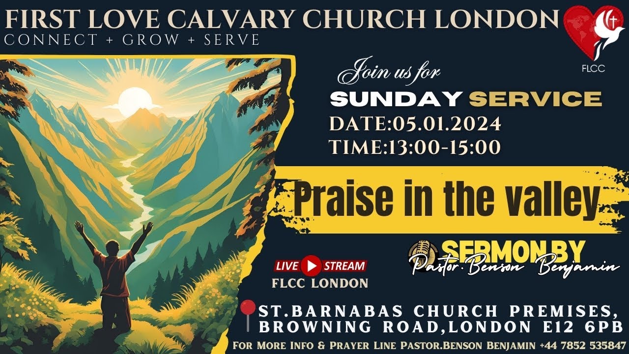 Praise in the valley || 05.01.2025 || FLCC London Sunday Service - YouTube