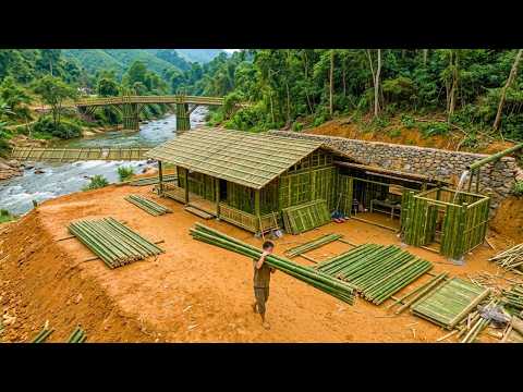 250 Days Building A Bamboo House, Kitchen, And Bathroom For A Forest Farm