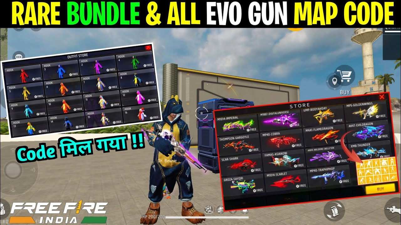Craftland All Bundles+All Emote+All Evo Gun Map Code After Ob43 | FF New Craftland Map Kaise ...