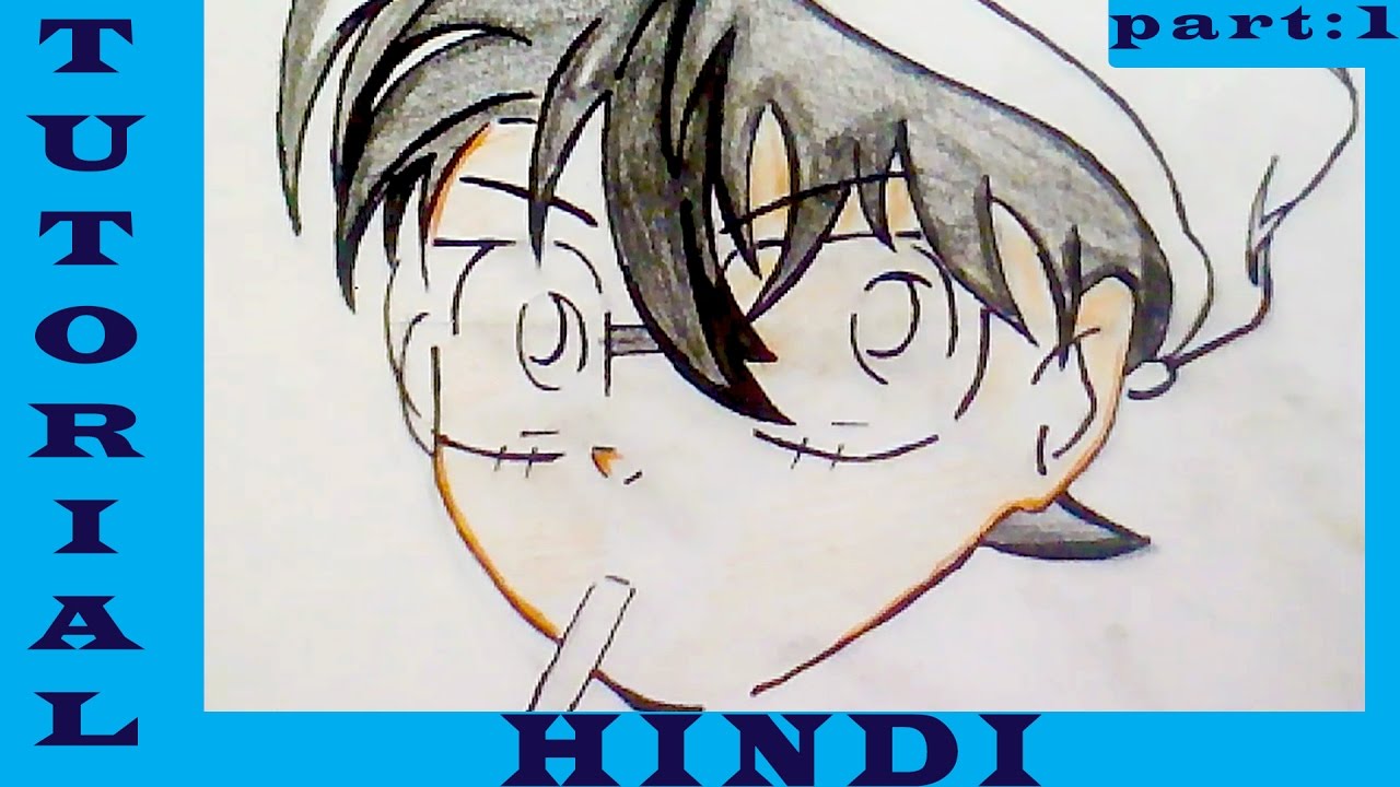 how to draw Shinichi Kudo | Detective Conan (HINDI) - YouTube