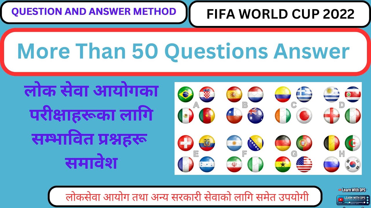 Samasamayik 2081|| FIFA World Cup 2022 #quiz समसामायिक सामान्य ज्ञान ...