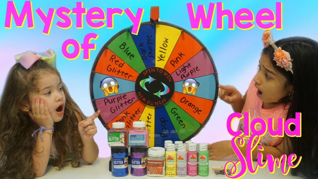 Mystery Wheel of Cloud Slime Challenge!! - YouTube