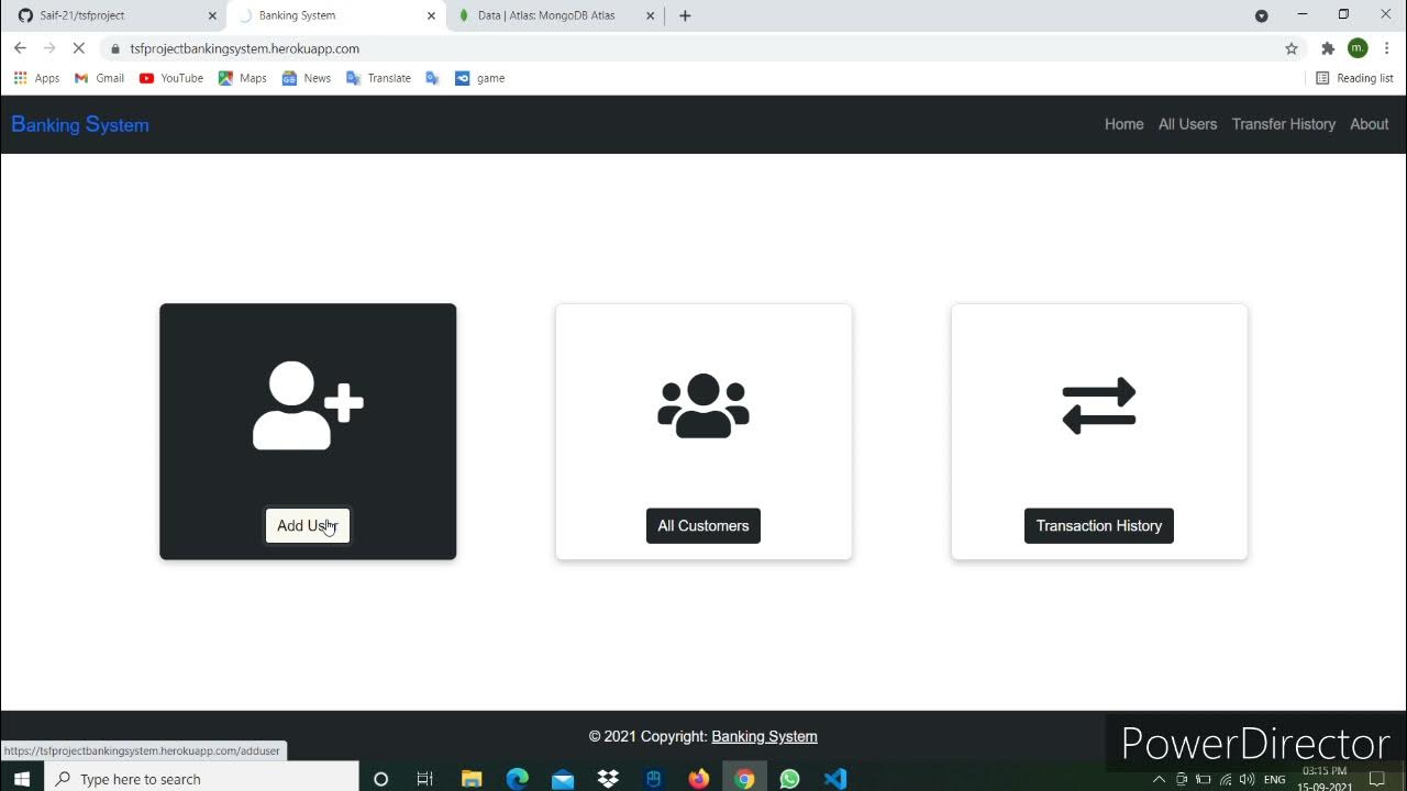 TSF Project | Basic Banking System | WebApp | #HTML #CSS #JS | #NodeJS | #MongoDB - YouTube