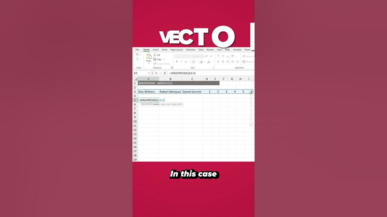 🆕 How to Use WRAPROWS & WRAPCOLS Function in Excel #shorts - YouTube