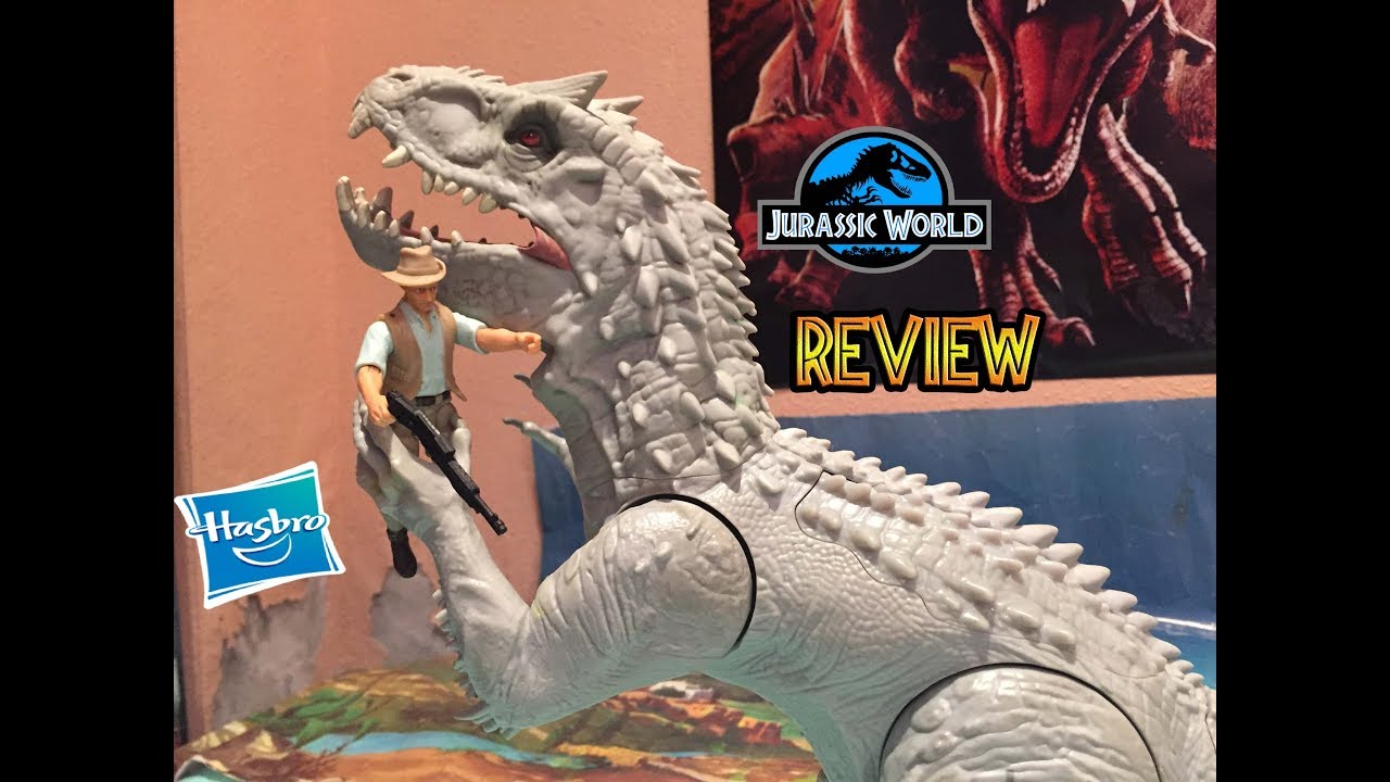 REVIEW FIGURA INDOMINUS REX CHOMPING JURASSIC WORLD! // HASBRO - YouTube