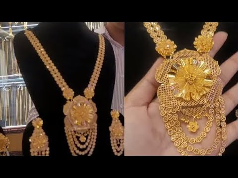 LATEST GOLD RANI HAR DESIGN WITH WEIGHT AND PRICE //GOLD LONG HAR WITH ...