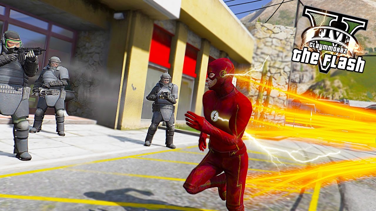 The Flash Stops The Biggest Gang Heist ! VS Juggernaut (GTA 5 Ultimate ...