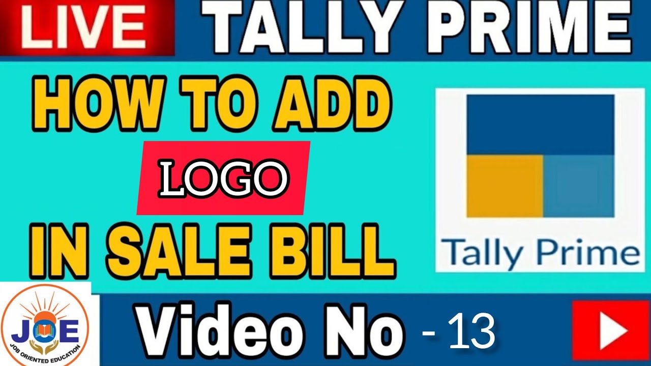 How To Add Logo in Sale Bill in Tally Prime | How To Add Logo in Tally ...