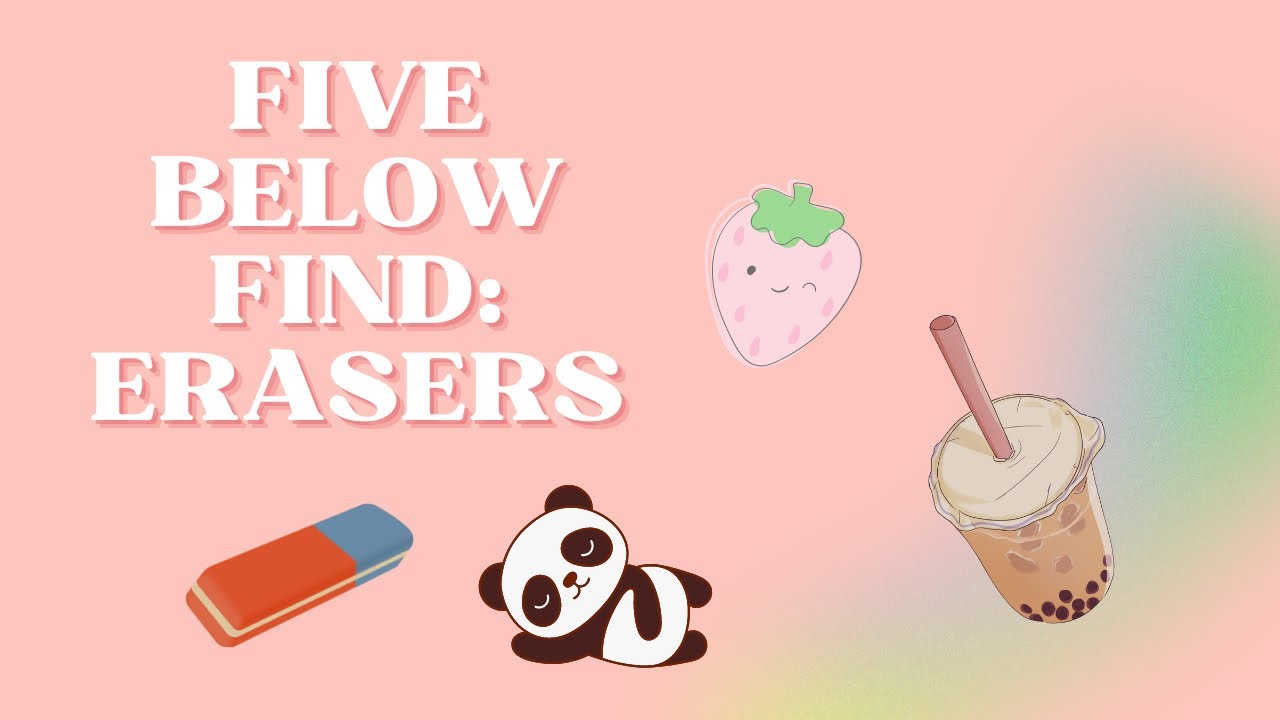 Five Below Find: Mini Erasers - YouTube