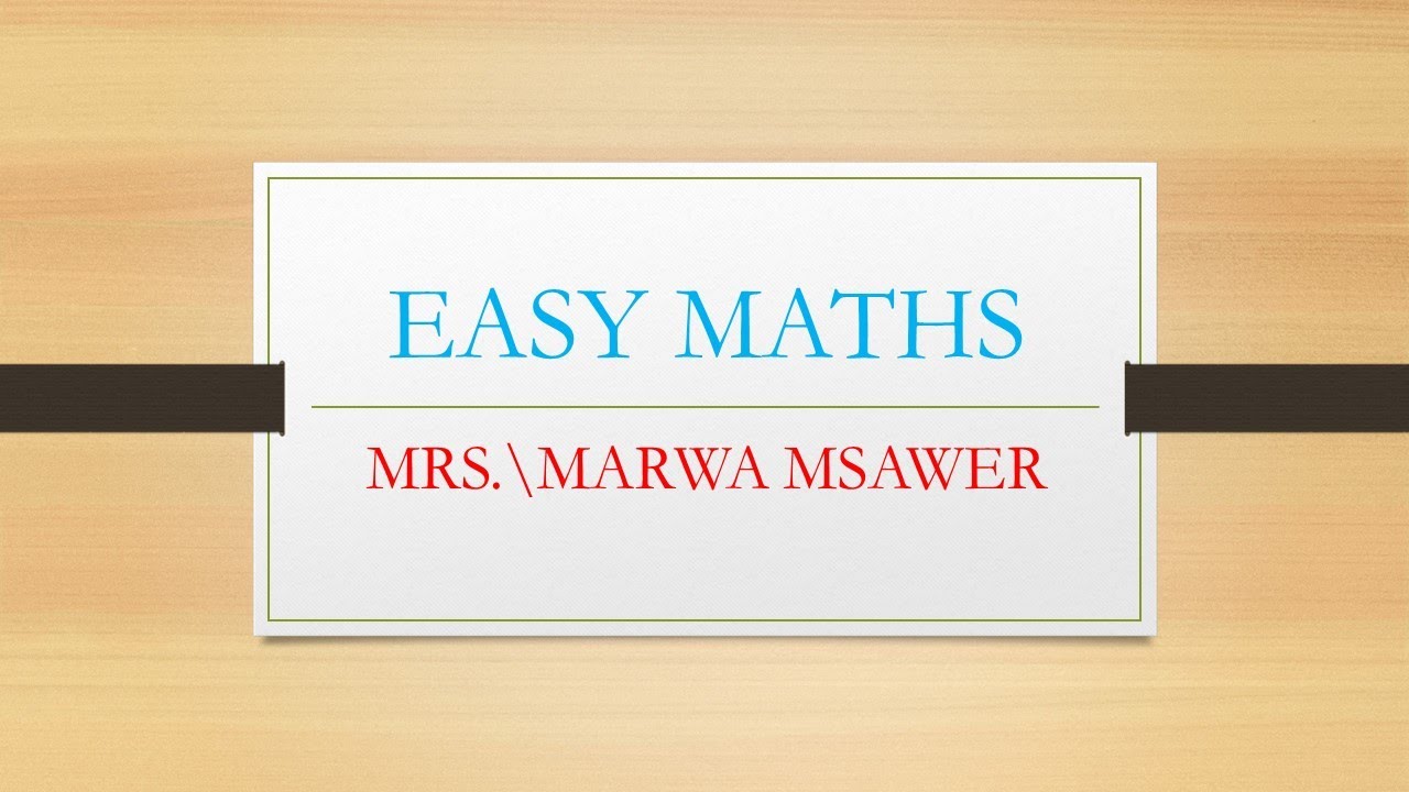Easy math - YouTube