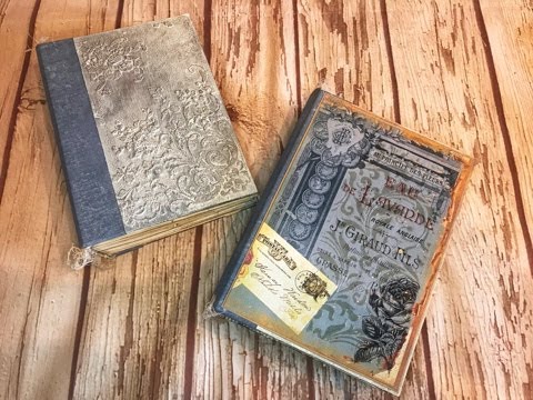 Junk journal flip through - vintage silver and blue - YouTube