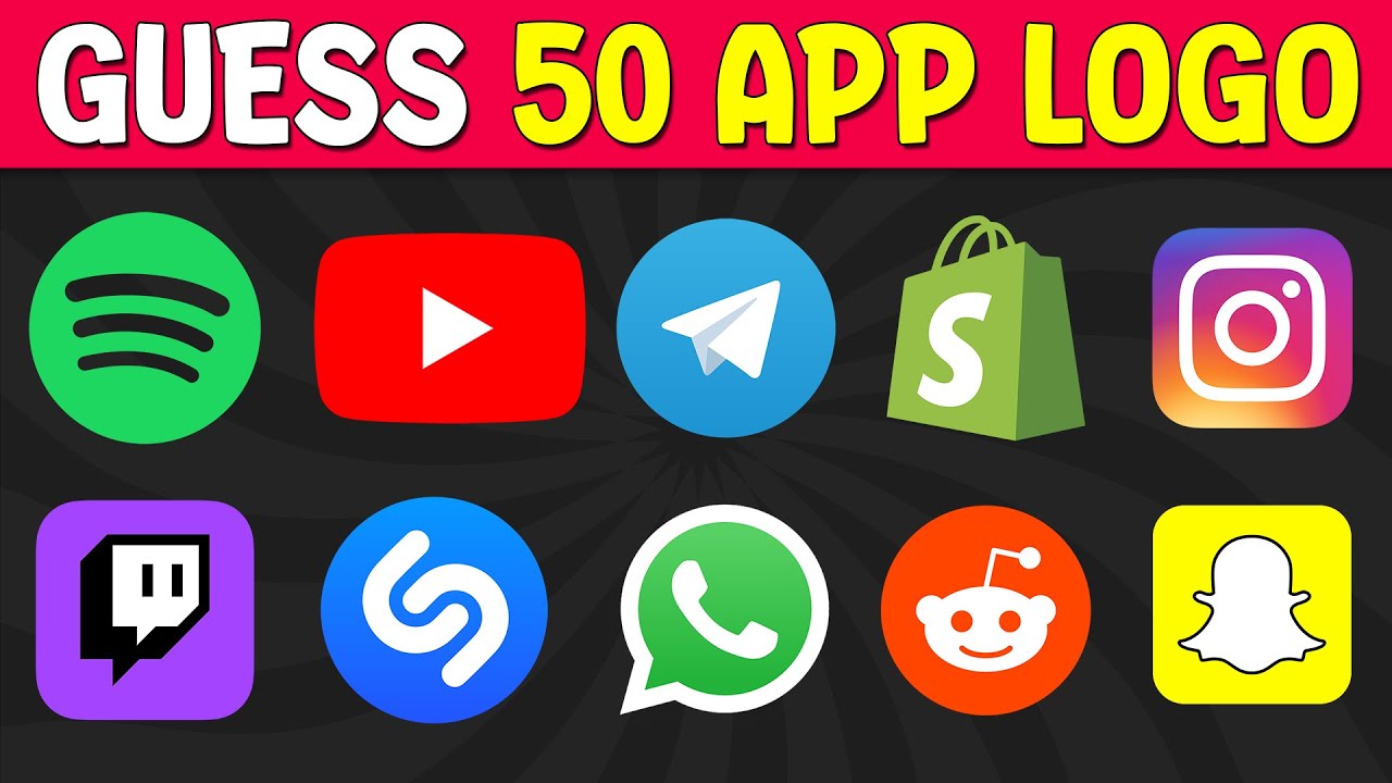 Guess the App Logo in 10 Seconds ⏱️📱 | 50 Famous App Logos 🌟🔥 - YouTube