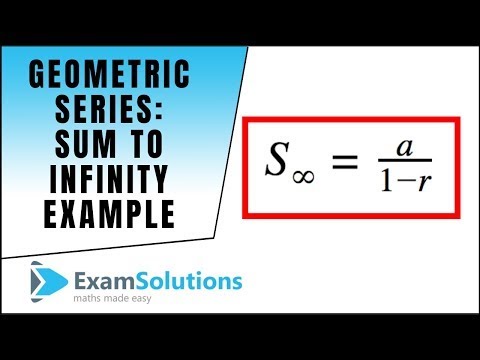 sum to infinity of a geometric sequence: A solved example - YouTube