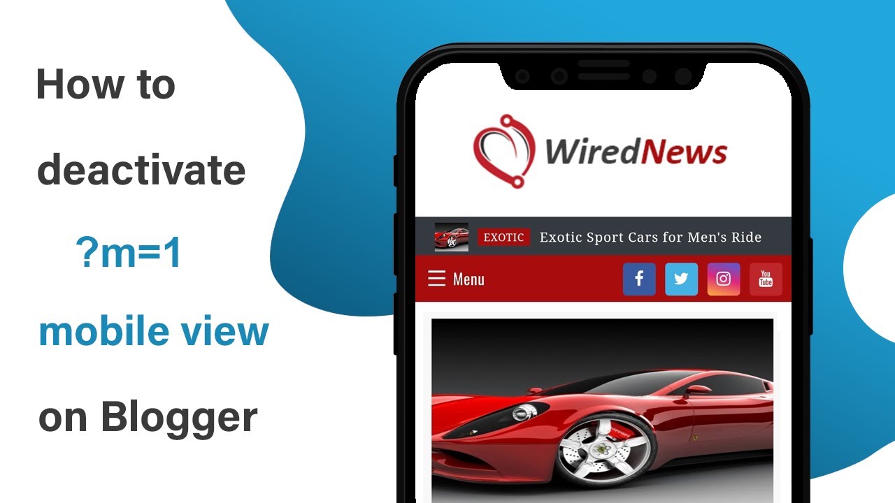How to Deactivate Mobile View on Blogger (Disable ?m=1) - YouTube