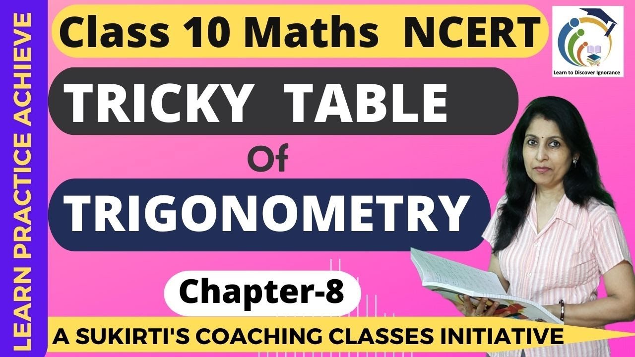 Trigonometric Table Class 10 Maths |Table of Trigonometry ...